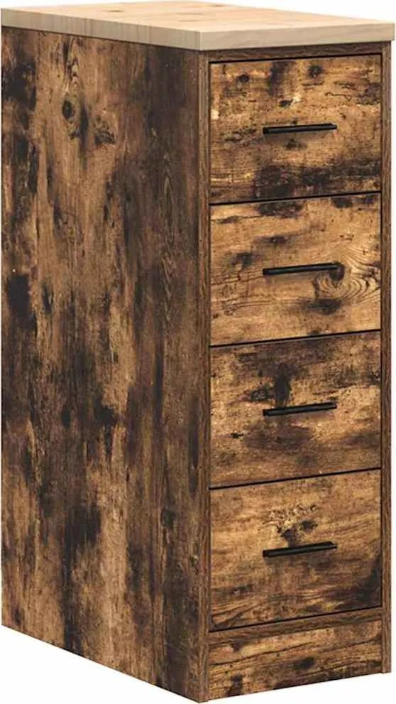 vidaXL Garážová skříň 30x51x85 cm Borovicový masiv [860580] Barva: Černá