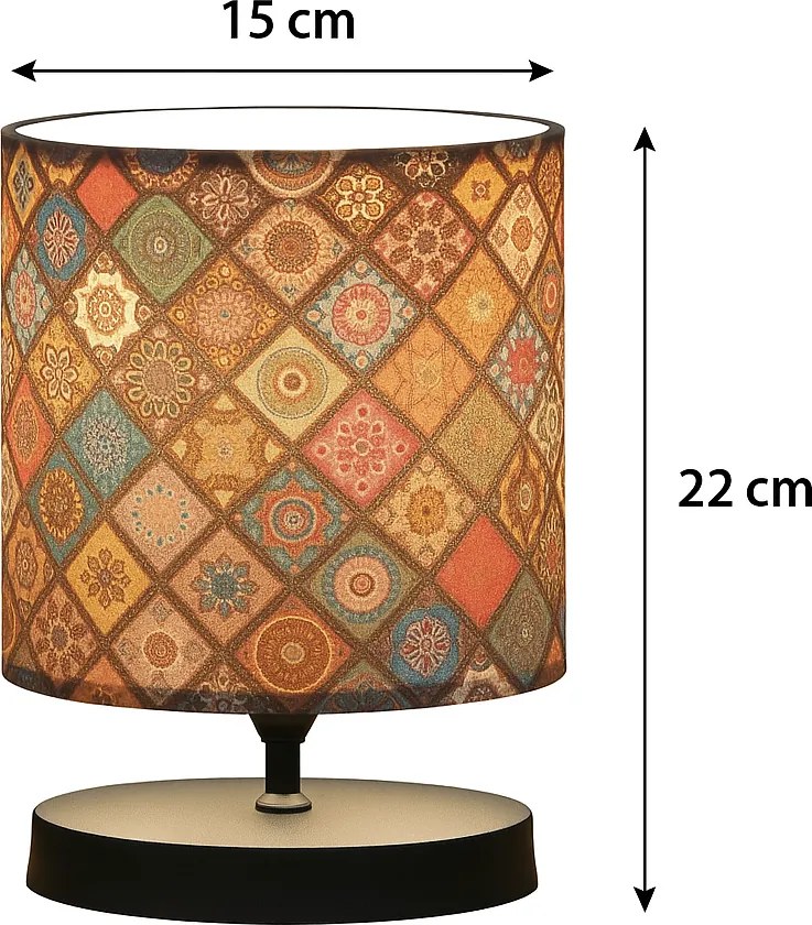 Stolní lampa Elena černá/vícebarevná