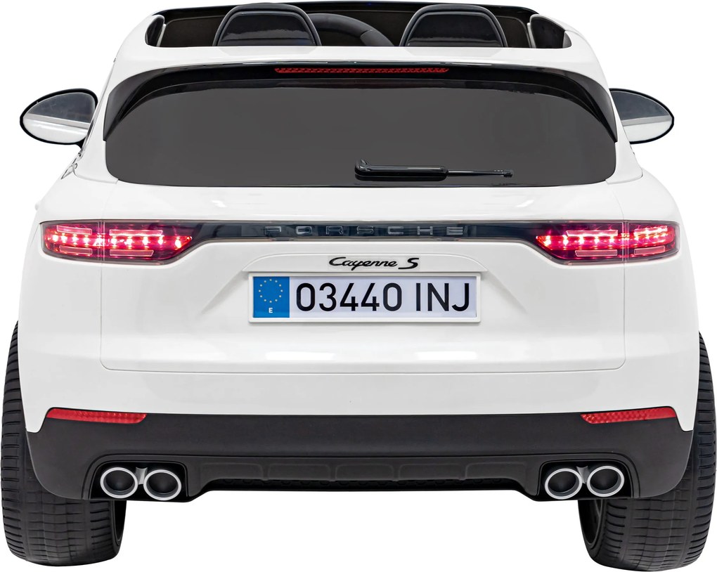 Ramiz Elektrické autíčko Porsche Cayenne S na baterie pro děti bílý lak SUV + dálkové ovládání