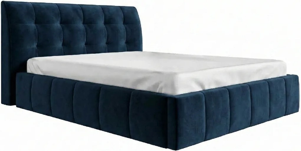 MOS Čalouněná postel LETTO Vogue 140x200 cm Barva látky Vogue: Tmavě hnědá(Vogue 06)