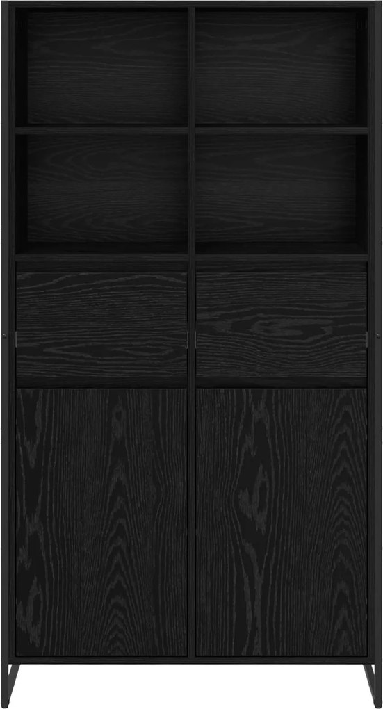 Servírovací skříň Černý dub 81 x 36 x 150.5 cm Kompozitní dřevo 3403034