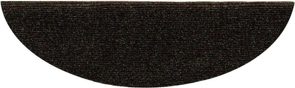 Schodové rohože samolepicí 30 ks 56 x 17 x 3 cm tmavě hnědé půlkulaté 3365685