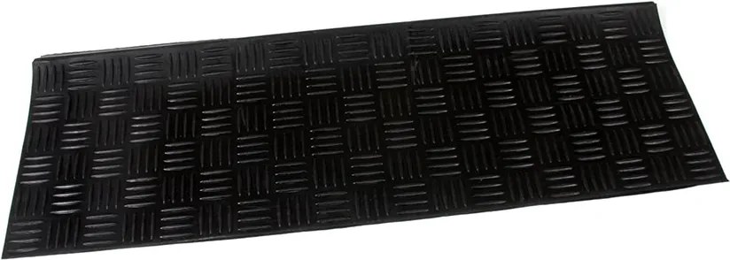 Gumová schodová rohož Criss Cross, FLOMAT - délka 25 cm, šířka 75 cm a výška 0,5 cm
