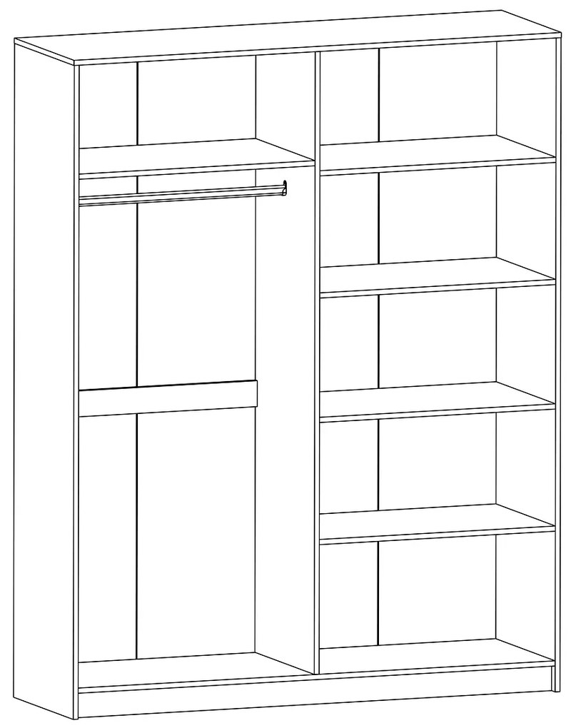 Sestava do ložnice ATHOS wenge/dub kraft