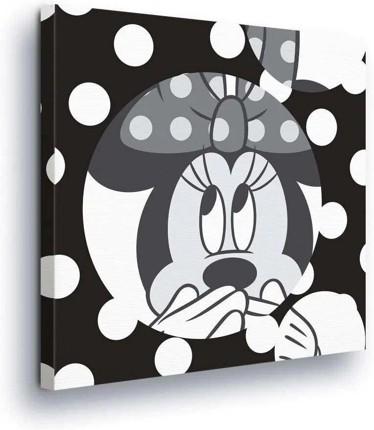 GLIX Obraz na plátně - Disney Černo-bílá Minnie Mouse 80x80 cm