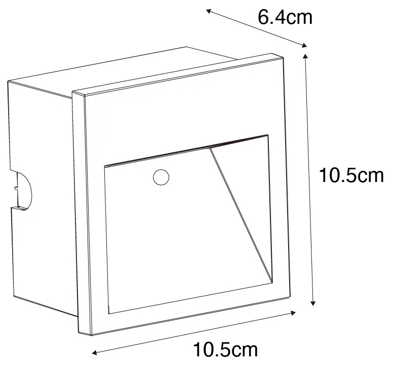 Moderní nástěnné svítidlo černé vč. LED - Gem 2