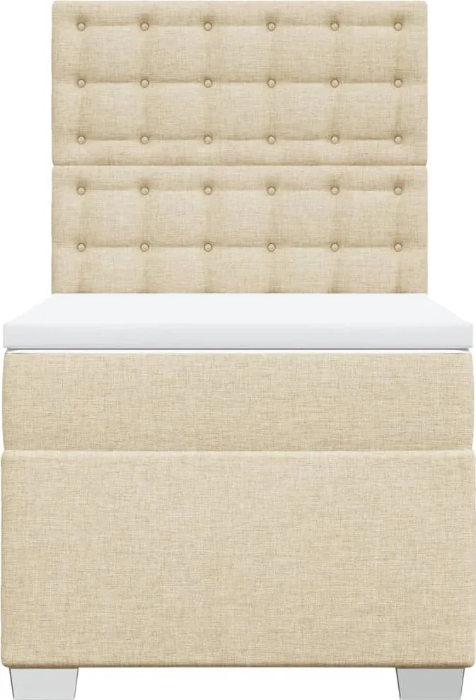 Box spring postel s matrací krémová 80 x 200 cm textil 3292634