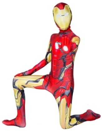 Marvel Superhero dětské kostýmy superhrdinové Motiv: Iron Man, Velikost: 140 (131 - 140 cm)