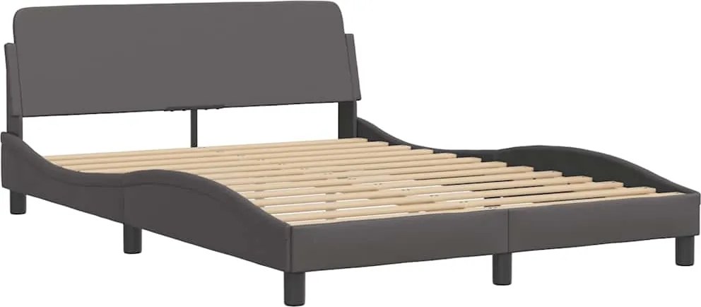 Rám postele Viana bez matrace šedý 120x200 cm umělá kůže 3208085