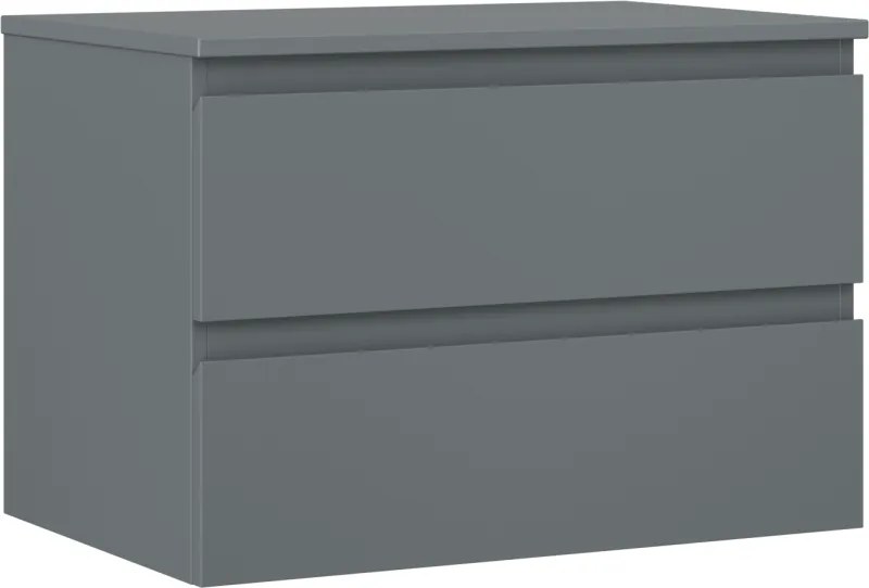 Mexen Orio, koupelnová skříňka 70 cm s horní částí, 2 zásuvky, grafitová matná, 91A10-07047-2-BFFC66