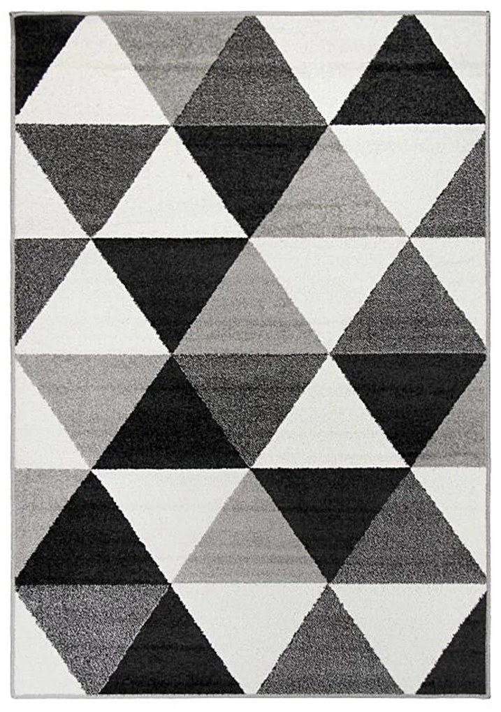 Oriental Weavers, Kusový koberec Lotto 665 HR5 E, 133x190, černobílá, chodba / předsíň