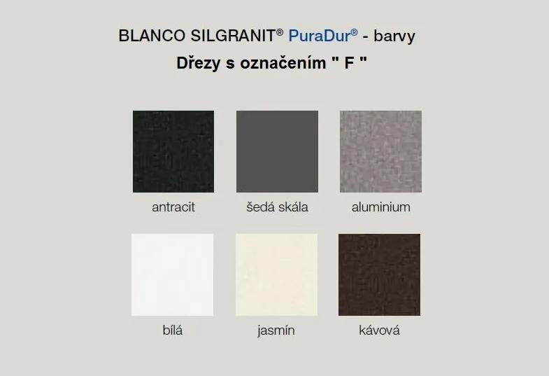 BLANCO GmbH + Co KG Blanco ZENAR 45 S-F InFino Silgranit černá dřez vpravo s excentrem bez přísl.