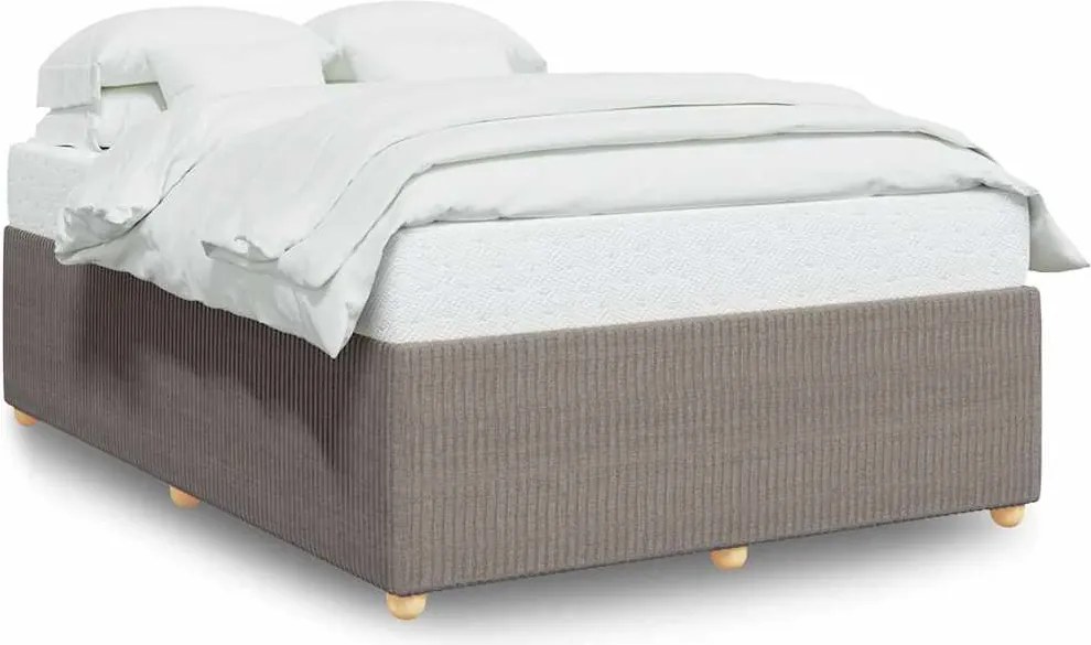 Rám postele bez matrace taupe 140 x 190 cm textil 3284939