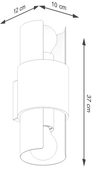 Sollux SL.1674 - Nástěnné svítidlo FLASH 2xE27/15W/230V bílá