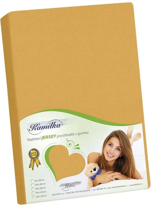 Bellatex Prostěradlo jersey Oranžová 90x200 cm