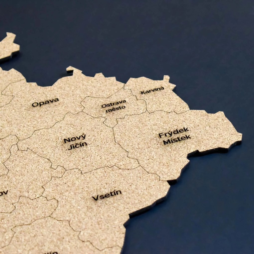 DUBLEZ | Korková mapa okresů Česka | Obraz