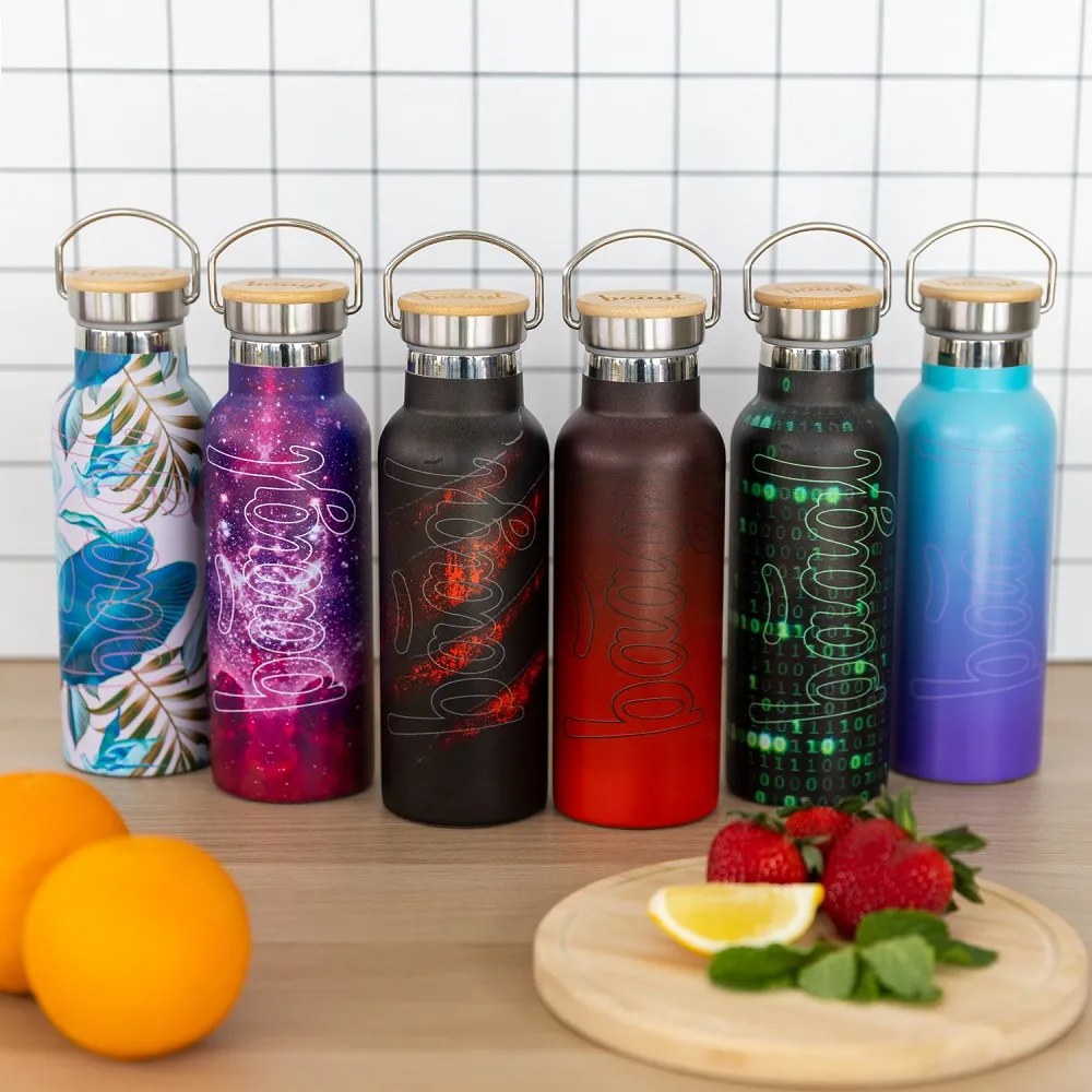 BAAGL - termoska s bambusovým víčkem Galaxy, 500 ml