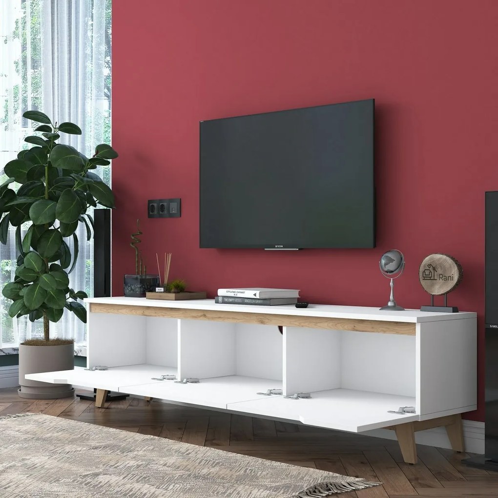 Televizní stolek Dite White and Walnut