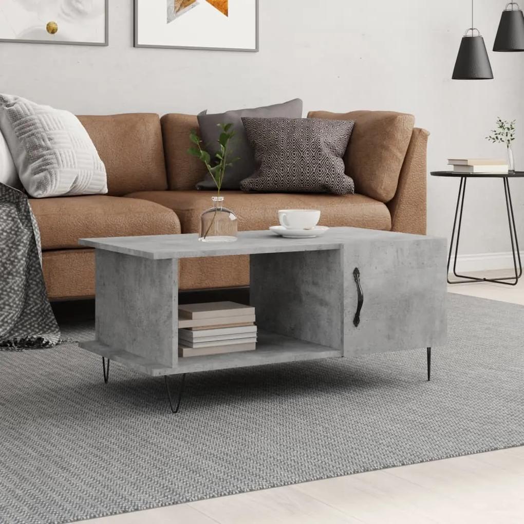 vidaXL Konferenční stolek 90 x 50 x 40 cm kompozitní dřevo [829488] Barva: Betonová šedá