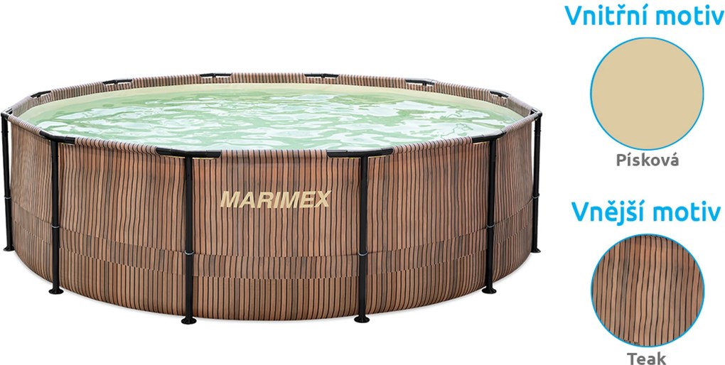 Marimex | Bazén Marimex Florida 4,57x1,32 m se zabudovaným skimmerem - motiv TEAK | 10340322