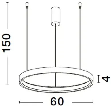 LED lustr Perrine 60 bílé