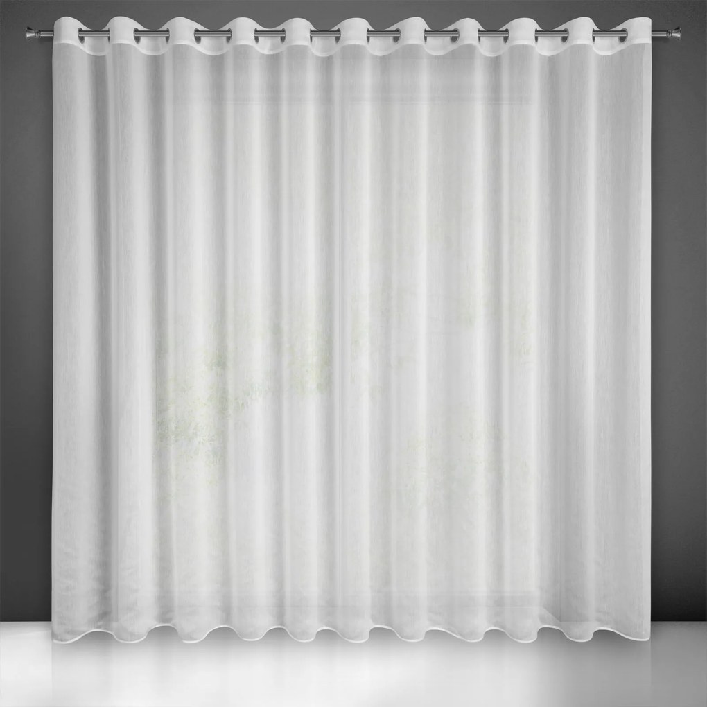 ZÁCLONA NA KROUŽCÍCH LUNA 300 CM X 250 CM CM BÍLÁ