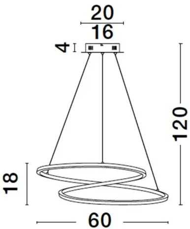 LED lustr Girish 60 zlaté