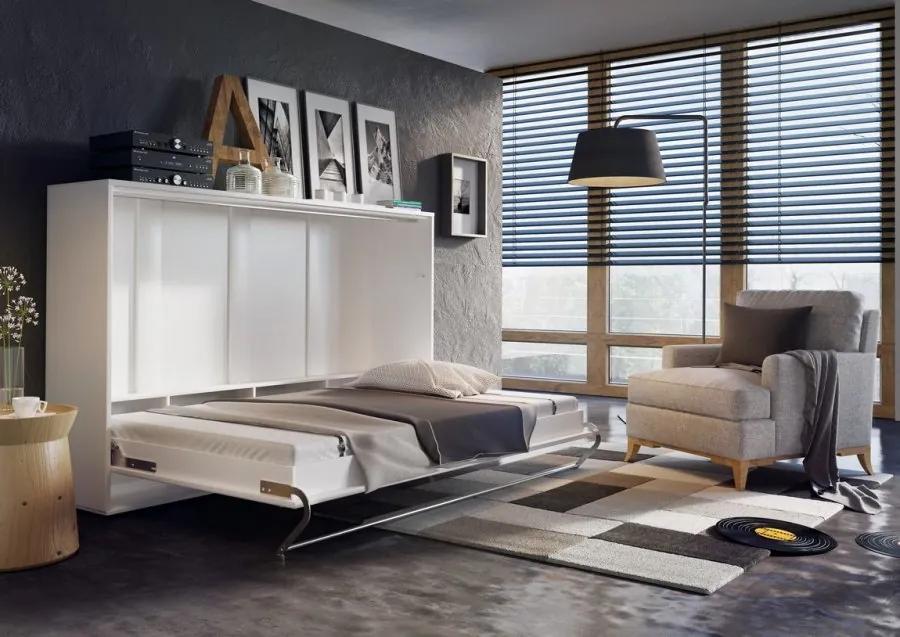 Casarredo - Komfort nábytek Výklopná postel CONCEPT PRO CP-05P, 120 cm, bílá lesk/bílá mat