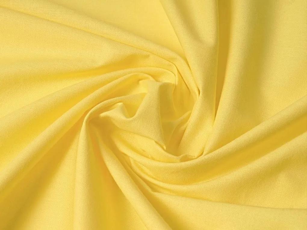 Goldea bavlněná jednobarevná látka - plátno suzy světle žlutá - šířka 142cm 142 cm