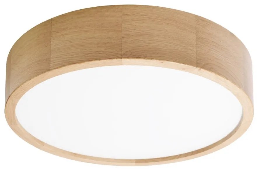 TEMAR Přisazené stropní LED osvětlení CLEO ze dřeva, 3xE27, 24W, 37,5cm, kulaté, dub