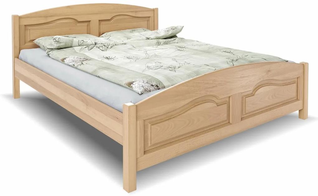 Vysoká dřevěná buková postel VANESA