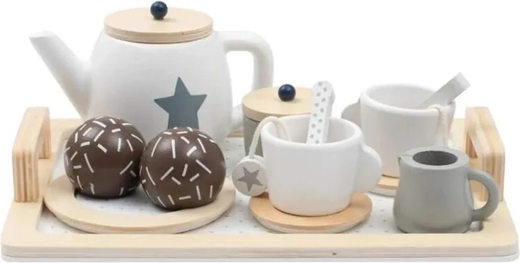 Dětský dřevěný čajový set Montessori Baby Mix