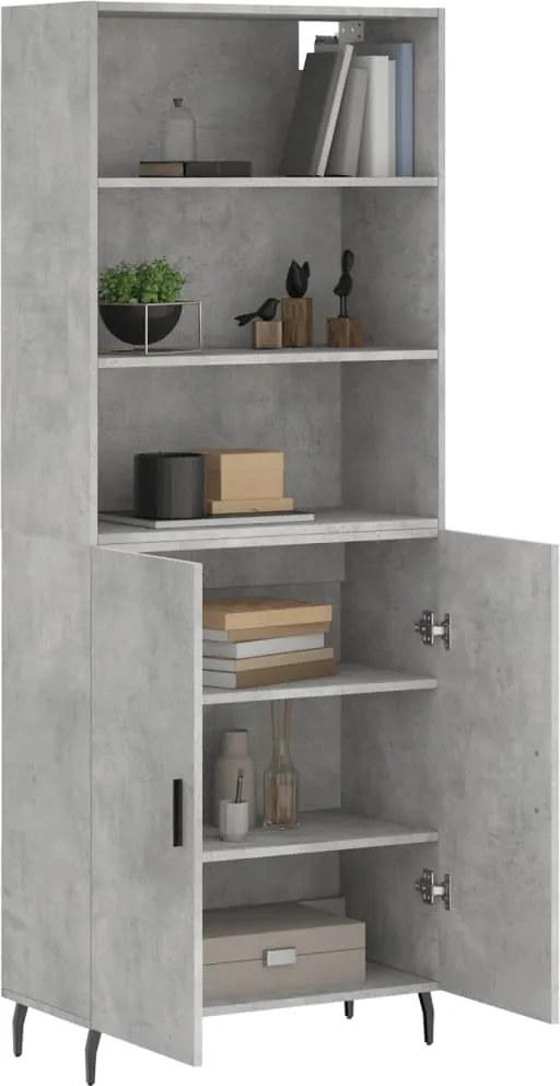Skříň highboard betonově šedá 69,5x34x180 cm kompozitní dřevo 3189273