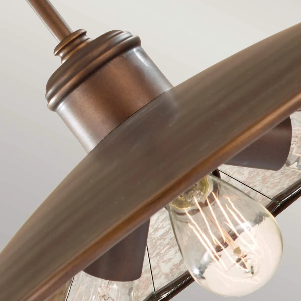 Retro lustr Elstead Urban Renewal 3xE27 Bronz