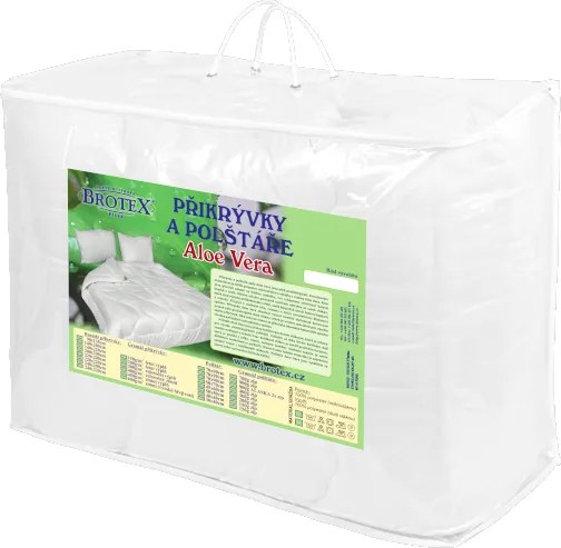 SET Přikrývka Aloe Vera 140x200cm celoroční 850g + Polštář UNICO AloeVera 70x90cm 900g