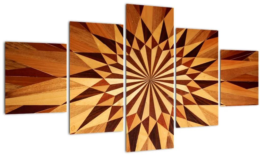 Obraz - Dřevěná koláž (125x70 cm)