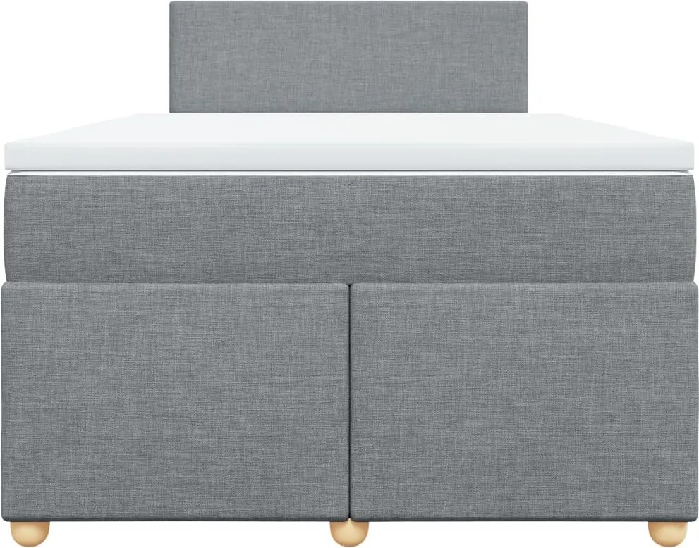 Box spring postel s matrací světle šedá 120x190 cm textil 3288912