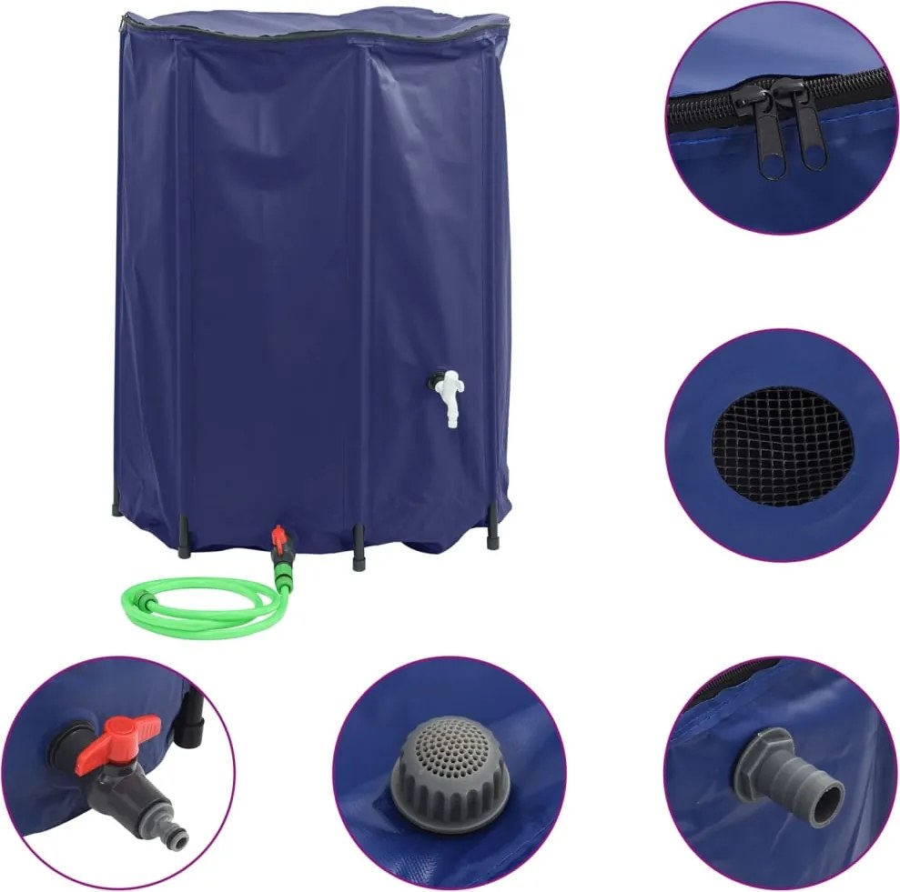 Nádrž na vodu s kohoutkem skládací 1 350 l PVC 156008