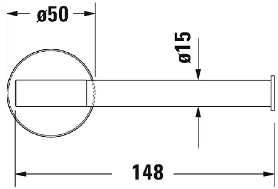 Duravit Starck T - Držák na toaletní papír, chrom, 0099371000