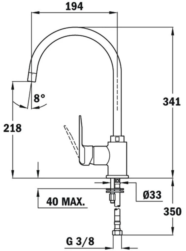 Kuchyňská baterie Teka SP 995 TG MB Černá metalická