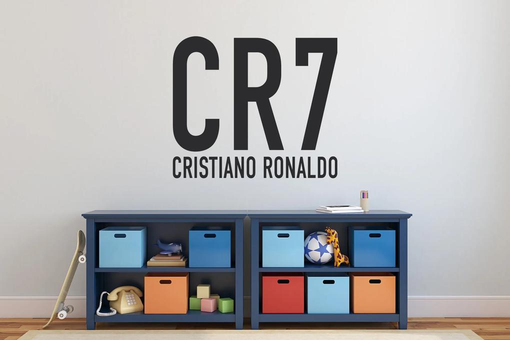 Lepy.cz Samolepka na zeď Ronaldo - CR7 Velikost (šířka x výška): 90x77cm, Barevná varianta: Pastelová oranžová