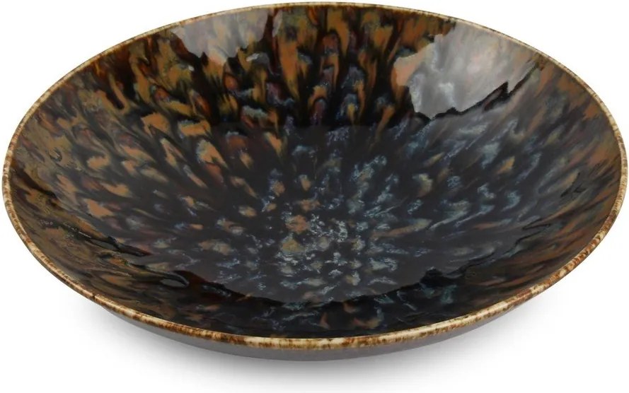 Hnědý hluboký porcelánový talíř ø 21 cm Resto – BonBistro