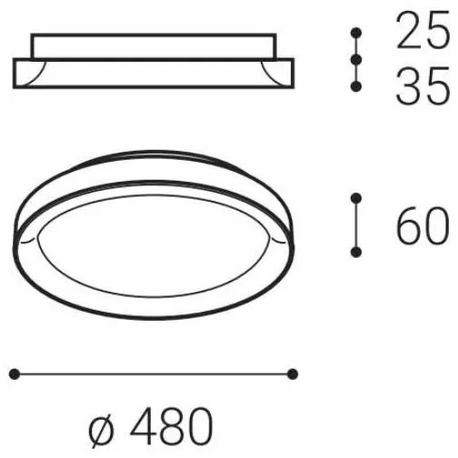 LED2 - LED Stropní svítidlo BELLA SLIM LED/38W/230V 3000/4000K černá