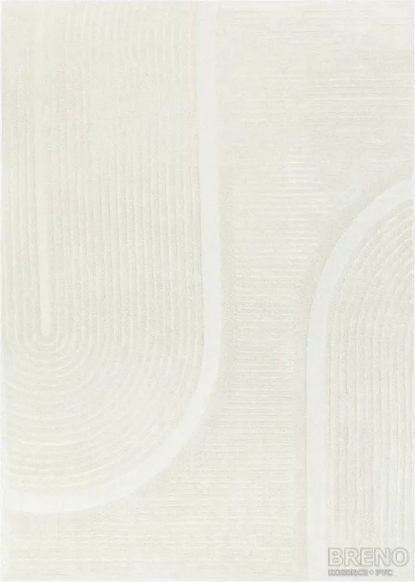 Breno Kusový koberec POMPEI 1612 Cream, 80x150 cm, Bílá