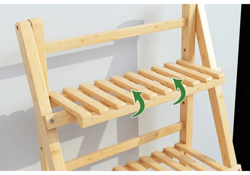 Kondela Skládací regál, bambus, Nepel TYP 1
