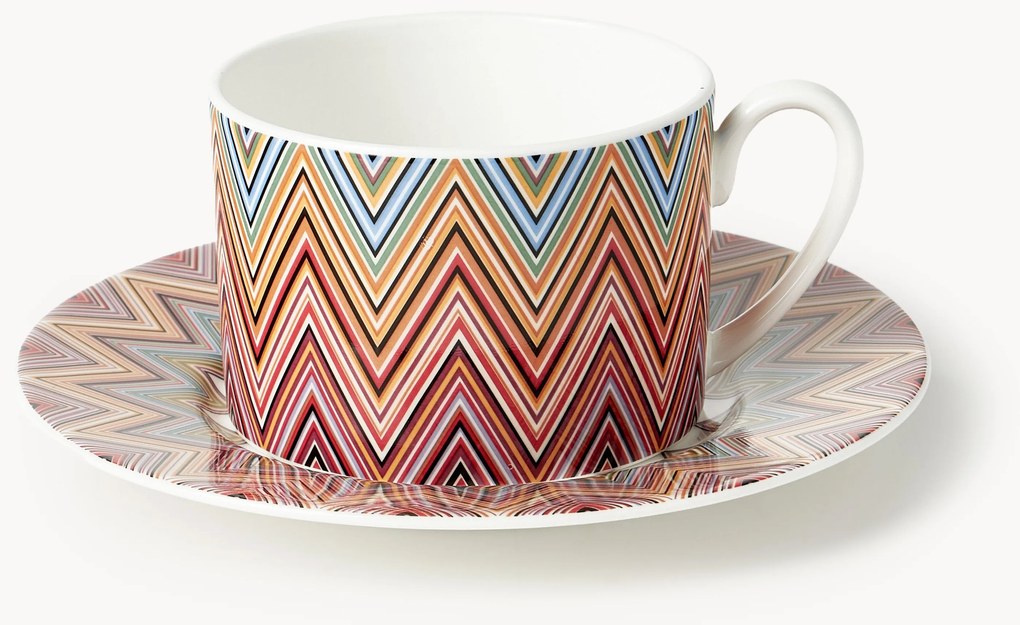 Sada šálků na kávu's podšálky z kostního porcelánu Fine Bone China Jarris, 2 díly