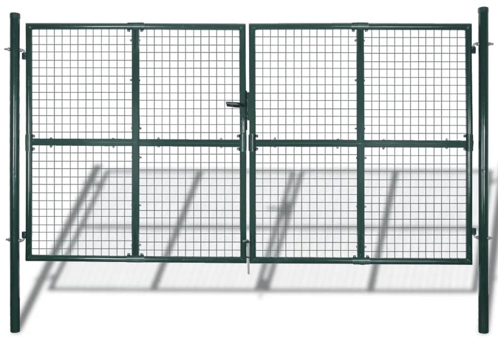 Dvoukřídlá plotová brána práškově lakovaná ocel,  142025