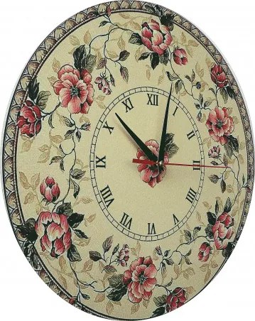 Květinové nástěnné hodiny s vintage designem I SENTOP HDFK004