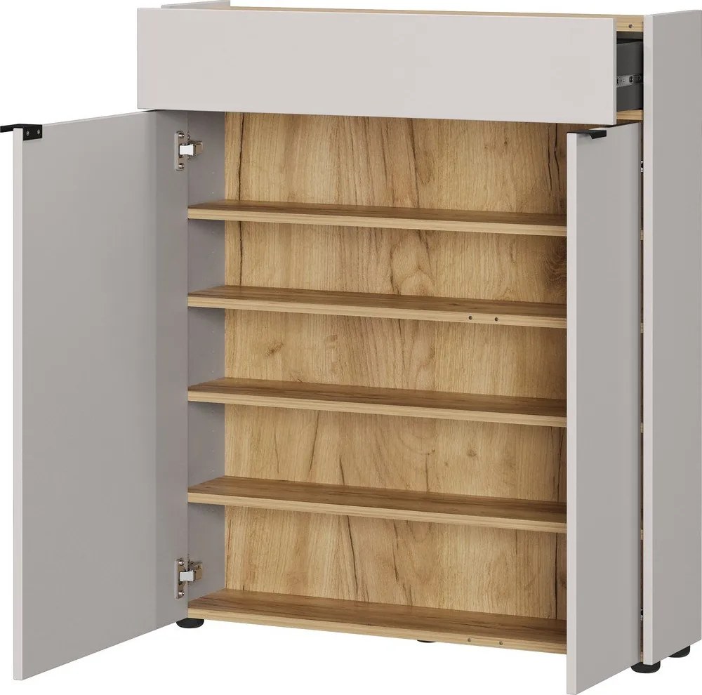 Krémová matná skříňka 83x99x22 cm Ameca – Germania