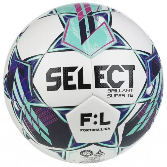 Fotbalový míč Select FB Brillant Super TB CZ Fortuna Liga 2023/24 WHITE GREEN 1164 VEL.5 - bílá/modrá